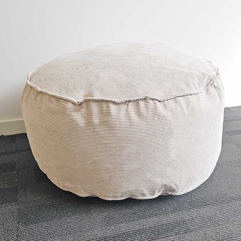 Snug Corduroy Round Bean Bag Ottoman - Mooi Living